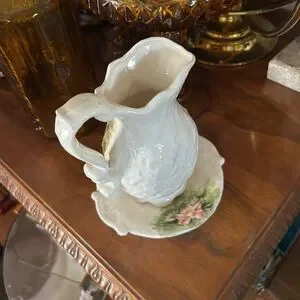 Lefton | Accents | Vintage Lefton Japan Floral Ceramic Pitcher With ...